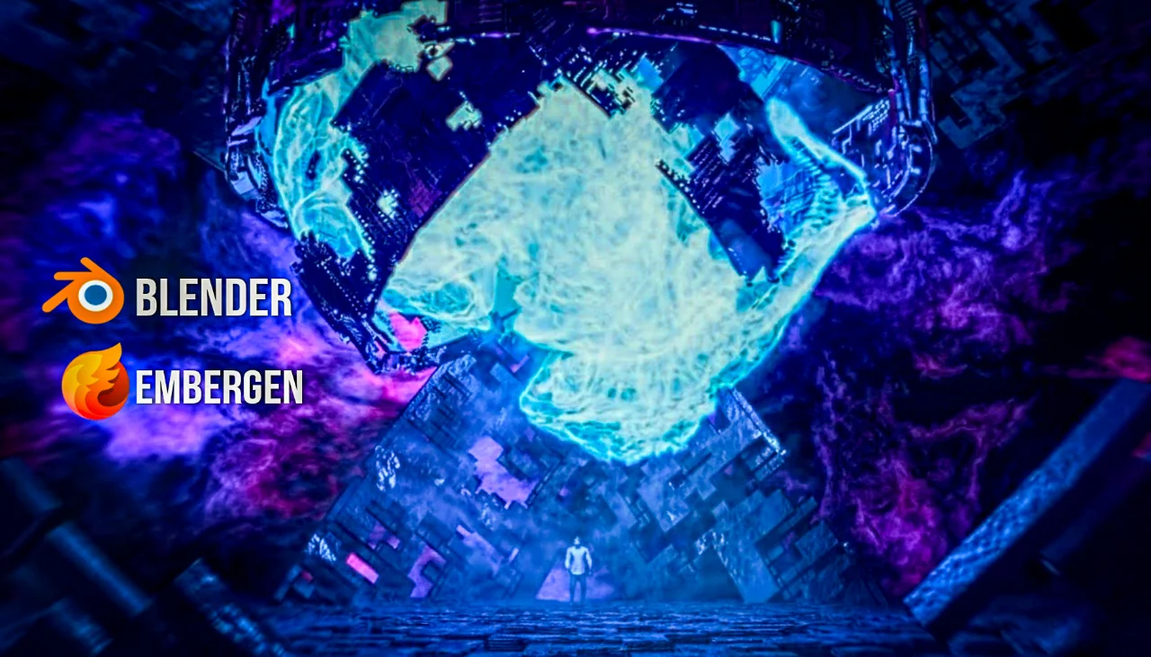 Build a Sci-Fi Energy Core in Blender + Embergen (Rotating Rings & VDB ...